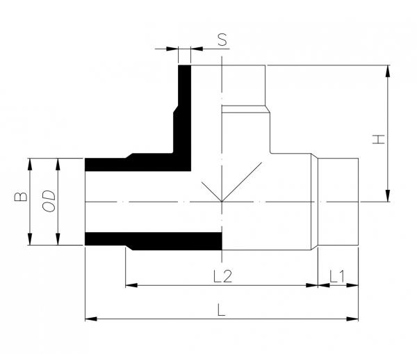 HDPE TEE-B/W(DFP TT1/ TT4) - Dura Flow Pipe Ind. Co., Ltd.